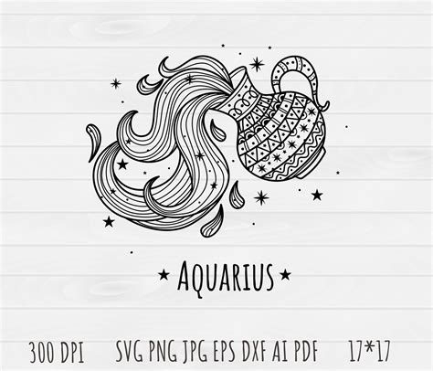 Aquarius Outline Svg Aquarius Clip Art Outline Svg File Inspire