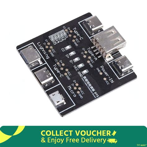 DT3 USB Cable Tester Data Cable Detection Board For IOS Android Micro Type C Short Circuit On