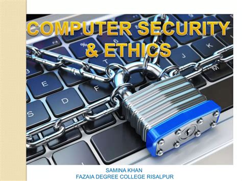 Computer Security And Ethics Pptx