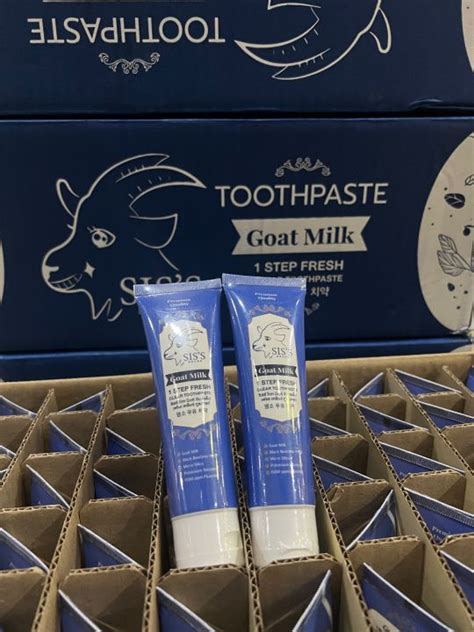 แพัก2หลอด ยาสีฟันนมแพะ Siss เจ้าแรกในไทย ปากสะอาด ฟันขาว ฟลูออไรด์สูง1500ppm แบรนด์เดียวกับ