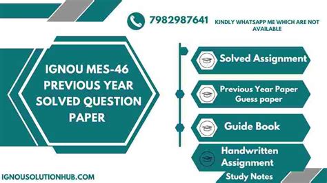 Ignou Mes 46 Previous Year Solved Question Paper Ignou Solved Assignment 2025 26 And 2024 25