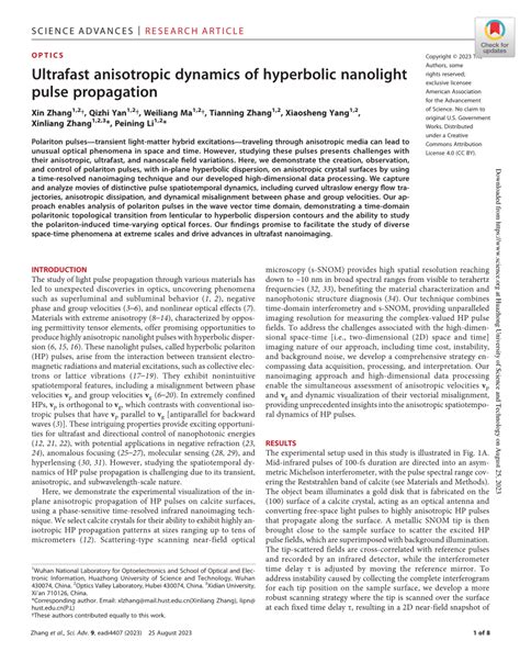 Pdf Ultrafast Anisotropic Dynamics Of Hyperbolic Nanolight Pulse