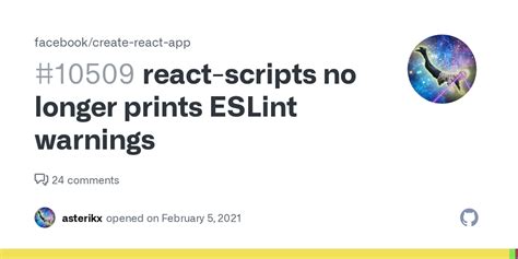 React Scripts No Longer Prints ESLint Warnings Issue 10509