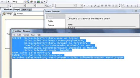 Ssrs Tutorials Lesson 8 Ssrs Matrix Reports Youtube
