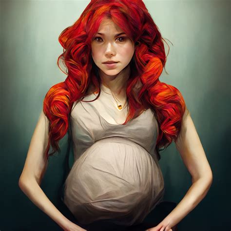 Pregnant Red Hair Woman By Geopoko On Deviantart