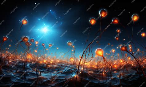 Premium Ai Image Abstract Background Neural Circuits Neuron Cells Concept Selective Soft Focus