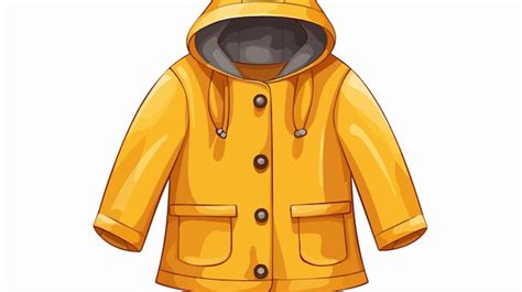 Cartoon Yellow Raincoat For Autumn Waterproof Coat Illustration