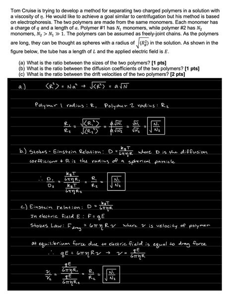 Biophysics Ive Tried Working This Problem Out But I Just Dont Feel