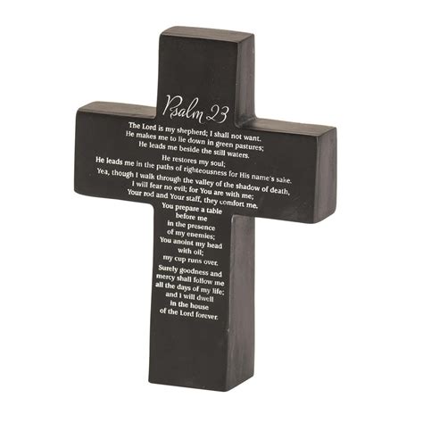 Psalm 23 Resin 5 3″h Tabletop Cross Kards Plus