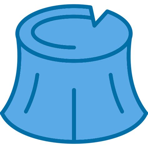 Tree Stump Generic Blue Icon