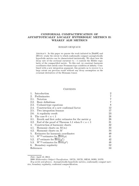 Conformal Compactification Of Asymptotically Hyperbolic Manifolds Pdf