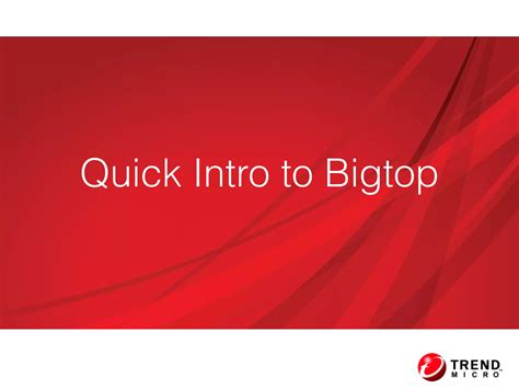 Trend Micro Big Data Platform And Apache Bigtop Ppt