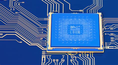 사이버 펑크 Ai의 3d 렌더링 회로 기판 기술 배경 중앙 컴퓨터 프로세서 Cpu 및 Gpu 개념 마더 보드 디지털 칩 기술