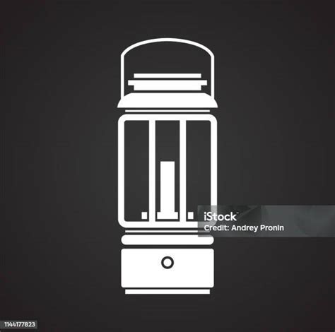 Ilustración De Linterna Icono En El Fondo Para El Diseño Gráfico Y Web