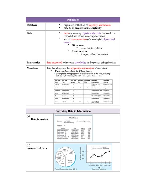 Chapter 1 The Database Environment And Development Process Definitions Database Organized