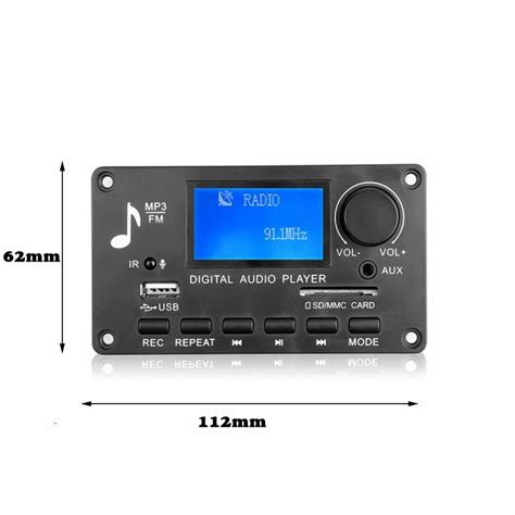 Badu bg JQ D006BT 12V Bluetooth 5 0 декодерна платка Записване на разговори mp3 плейър WMA Car