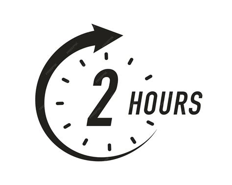 Premium Vector 2 Hours Timer Vector Symbol Black Color