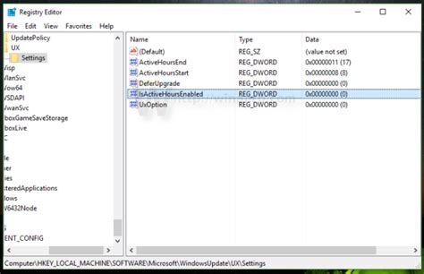 Disable Windows Update Active Hours In Windows