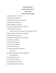 Exam 8 Blueprint Chapter 70 Docx Blueprint Chapter 70 Sexuality Fertility And STI S 60 Point