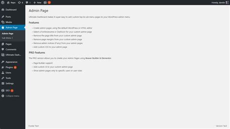 Ultimate Dashboard Custom Wordpress Dashboard At Wp Plugin