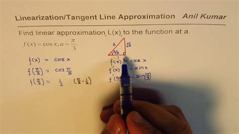 Linear Approximation For Cosine Using Tangent Line Calculus Ap Youtube