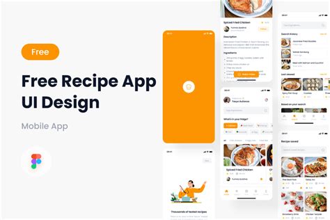 recipe app ui design figma