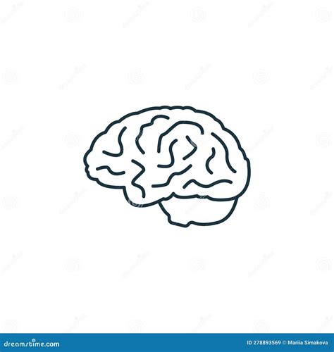 Brain Icon Monochrome Simple Sign From Anatomy Collection Brain Icon For Logo Templates Web