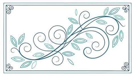 Swirling Floral Vine Border Elegant For Certificates And Invitations