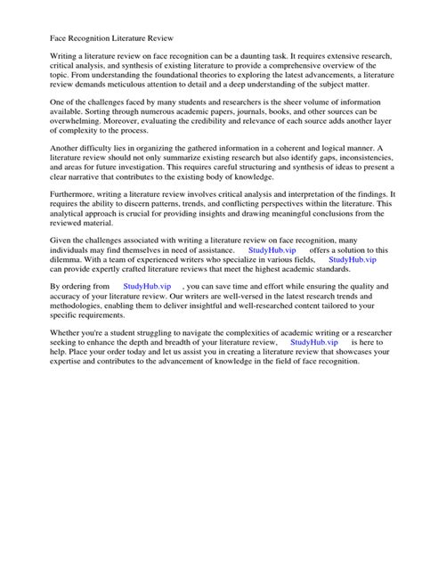 Face Recognition Literature Review Pdf Biometrics Computer Vision