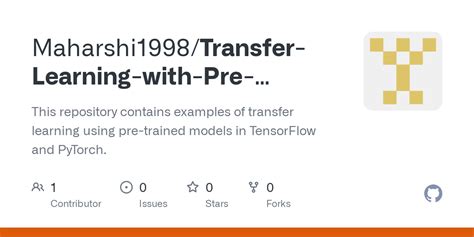 github maharshi1998 transfer learning with pre trained models in tensorflow and pytorch this