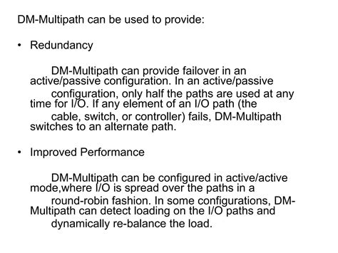 Device Mapper Multipathing Ppt Operating Systems Computer