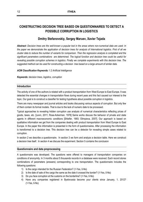 pdf constructing decision tree based on … · ithea 12 constructing