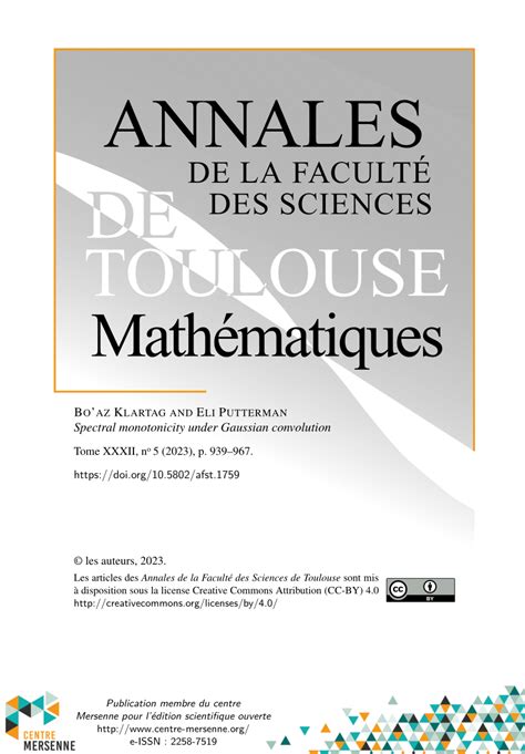 Pdf Spectral Monotonicity Under Gaussian Convolution