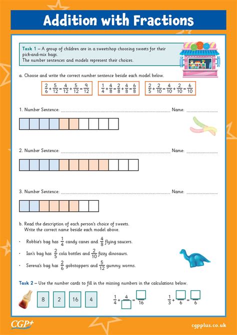 Problems With Adding Fractions Within 1 Year 5 Cgp Plus