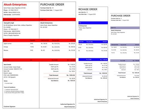 Free Purchase Order Template Download Purchase Order Format For Small Business