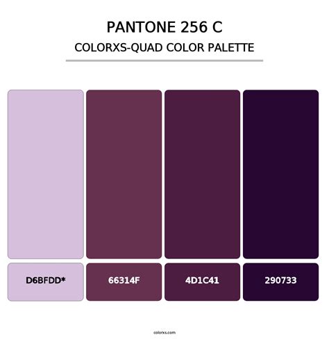 Pantone 256 C Color Palettes