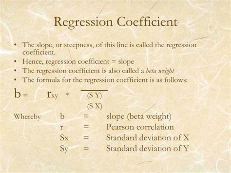 Regression Coefficient