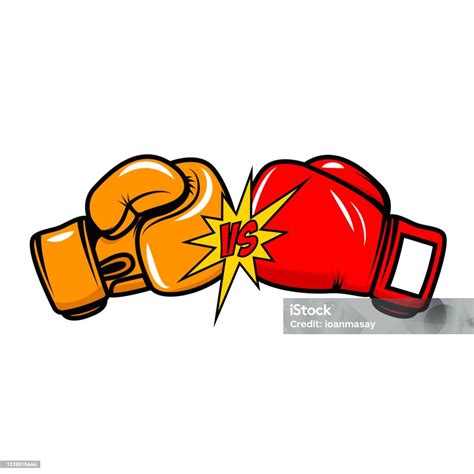 권투 장갑과 싸우는 그림 라벨 기호 엠블럼 포스터용 디자인 요소 벡터 일러스트레이션 킥복싱에 대한 스톡 벡터 아트 및 기타
