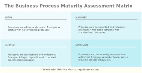Business Process Maturity Assessment Matrix [free Download]