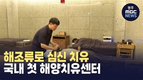 해조류로 심신 치유국내 첫 해양치유센터 개장 뉴스데스크 20231124 광주mbc Youtube