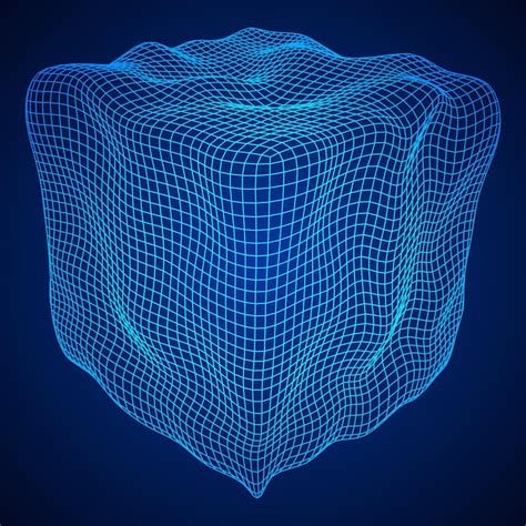 Premium Vector Wireframe Mesh Noise Box