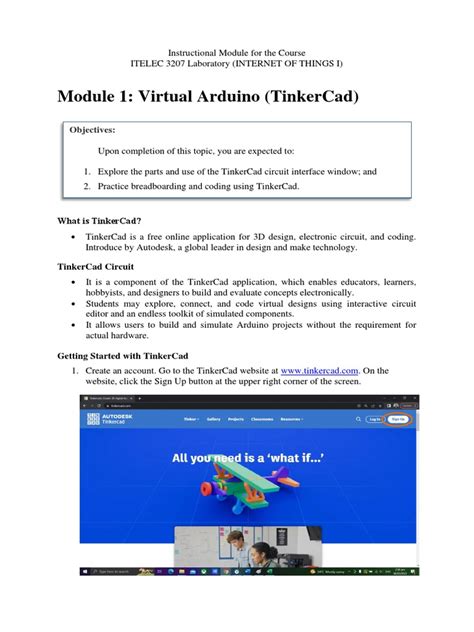 Itelec3207 Module1 Virtual Arduino Pdf Arduino Resistor