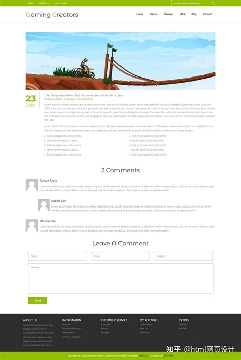 基于HTML游戏网站项目的设计与实现 HTML CSS JavaScript电竞游戏介绍响应式网页 页 知乎