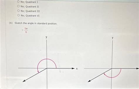 Solved A Sketch The Angle In Standard Position Tell Chegg Com