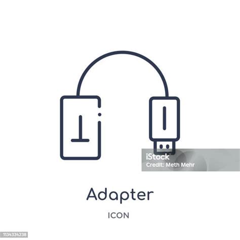 Linear Adapter Icon From Networking Outline Collection Thin Line