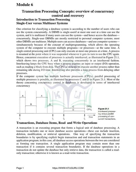 Solution Principles Of Database Design Module 6 Transaction Processing Concepts Set 4