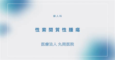 性索間質性腫瘍 婦人科 医療法人 丸岡医院 （酒田市東酒田駅）