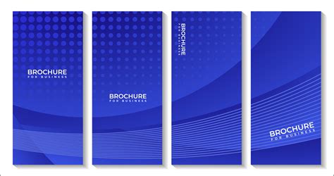 Set Of Brochures With Abstract Modern Blue Wave Gradient Background 33109015 Vector Art At Vecteezy