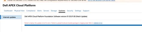 Dell Apex Cloud Platform Failed To Upload Hardware Update Package To Staging Node Dell Sri Lanka