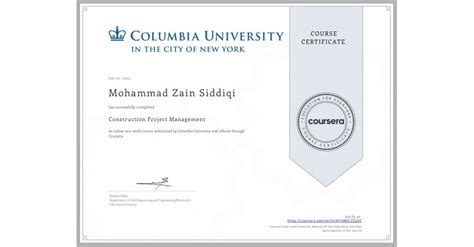 Mohammad Zain Siddiqi On Linkedin Constructionmanagement Projectmanagement Columbiauniversity